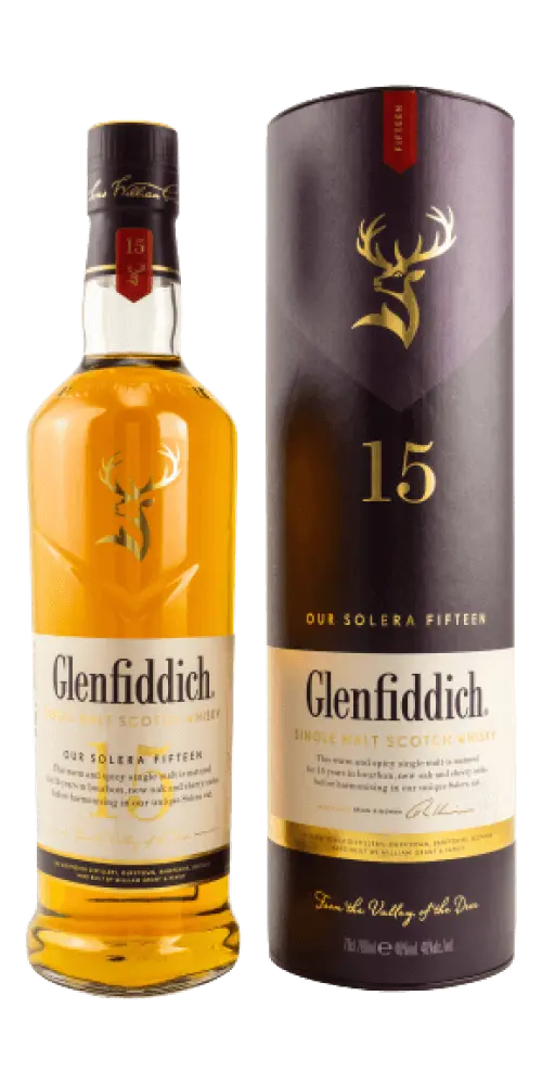 Glenfiddich Whisky 15 Jahre (Tube) 700ml - time2taste.com | TIME 2 TASTE