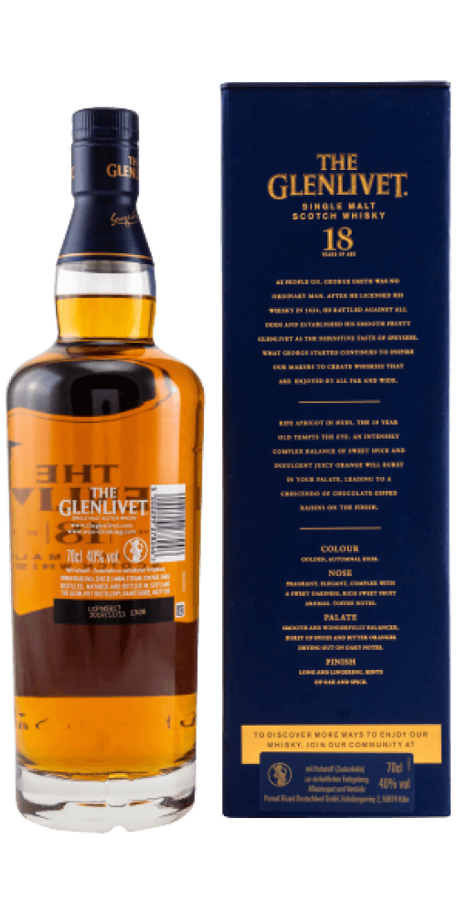 Glenlivet Whisky 18 Jahre - Batch Reserve (Box) 700ml - time2taste.com ...